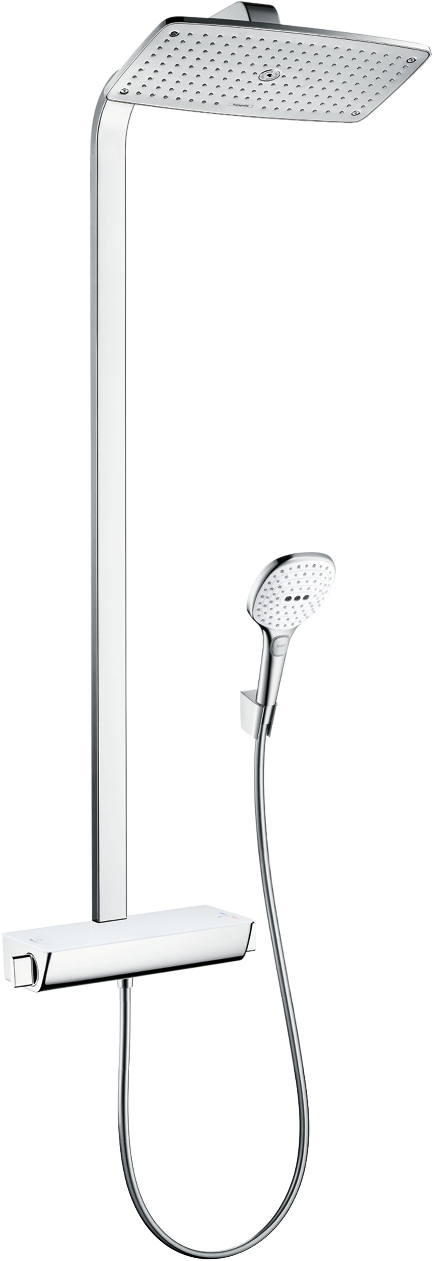 Hansgrohe Showerpipe Raindance Select, 27112400, weiss / chrom für 1. ...